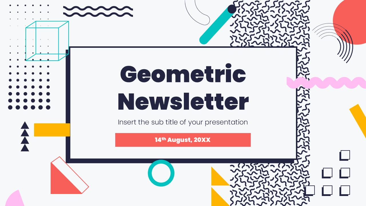 Geometric Newsletter Free PowerPoint Template Google Slides Theme