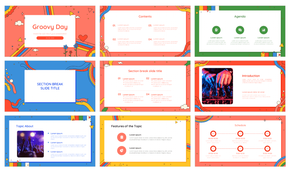 Groovy Day Free PowerPoint Template and Google Slides Theme