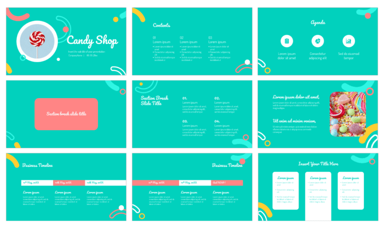 Candy Shop Free PowerPoint Template and Google Slides Theme