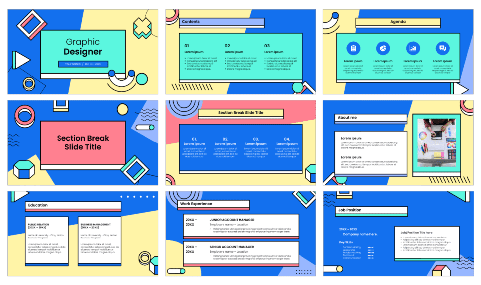 Graphic Designer Free PowerPoint Template and Google Slides Theme
