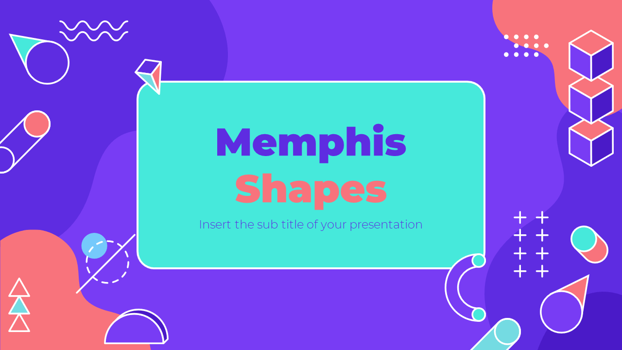 Memphis Shapes Free PowerPoint Template and Google Slides Theme