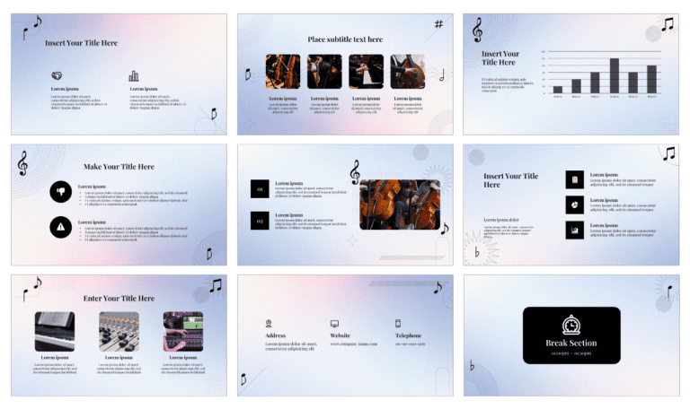 Music Festival Free PowerPoint Template and Google Slides Theme