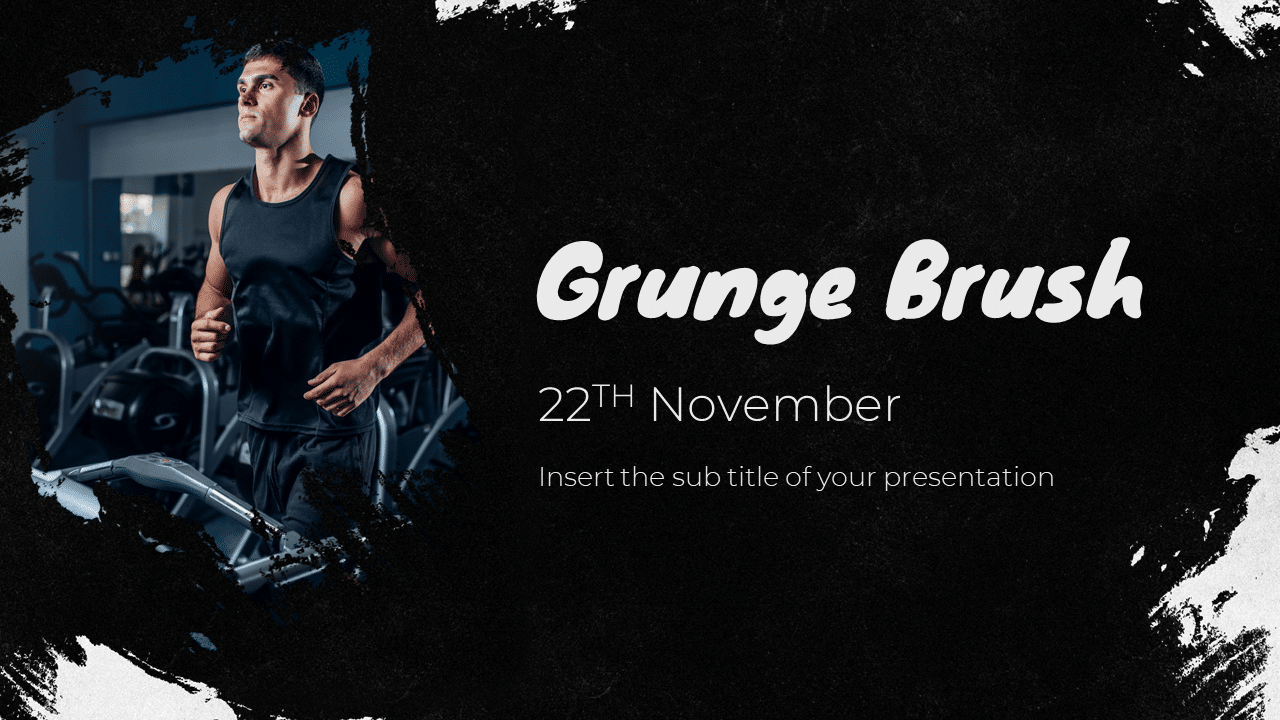 Grunge Brush Free PowerPoint Template and Google Slides Theme