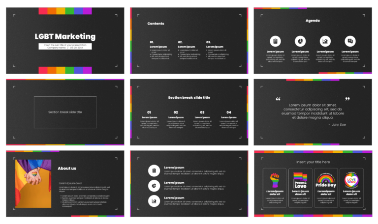 LGBT Marketing Free PowerPoint Template and Google Slides Theme