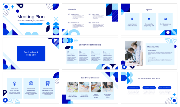 Meeting Plan Free PowerPoint Template and Google Slides Theme