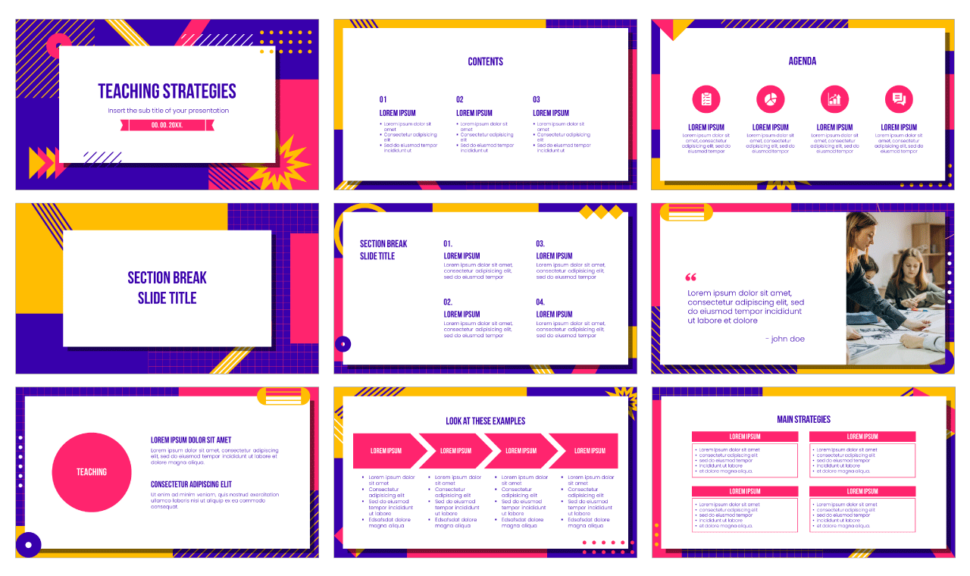 Teaching Strategies Free PowerPoint Template and Google Slides Theme