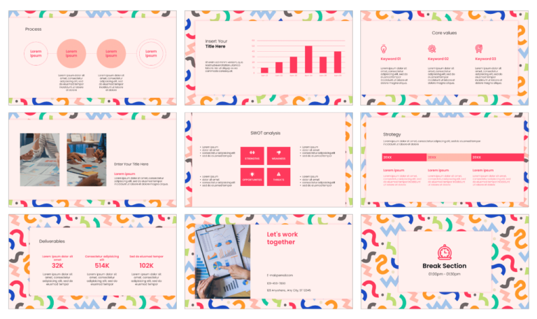 Curly Pattern Free PowerPoint Template and Google Slides Theme