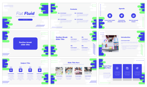 Flat Fluid Free PowerPoint and Template Google Slides Theme
