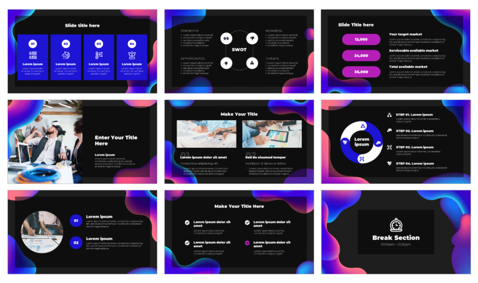 Fluid Shapes Free PowerPoint Template and Google Slides Theme