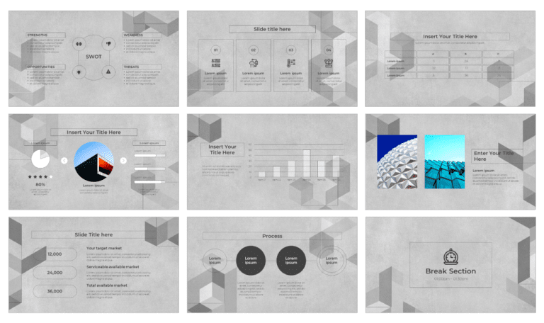 Geometric Concrete Free Google Slides Theme PowerPoint Template