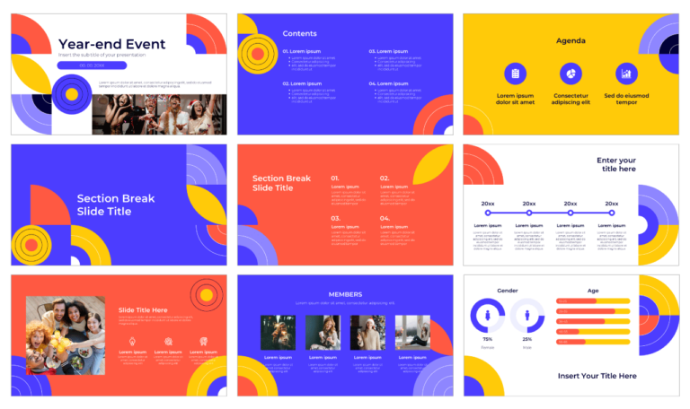 Year-end Event Free PowerPoint and Template Google Slides Theme