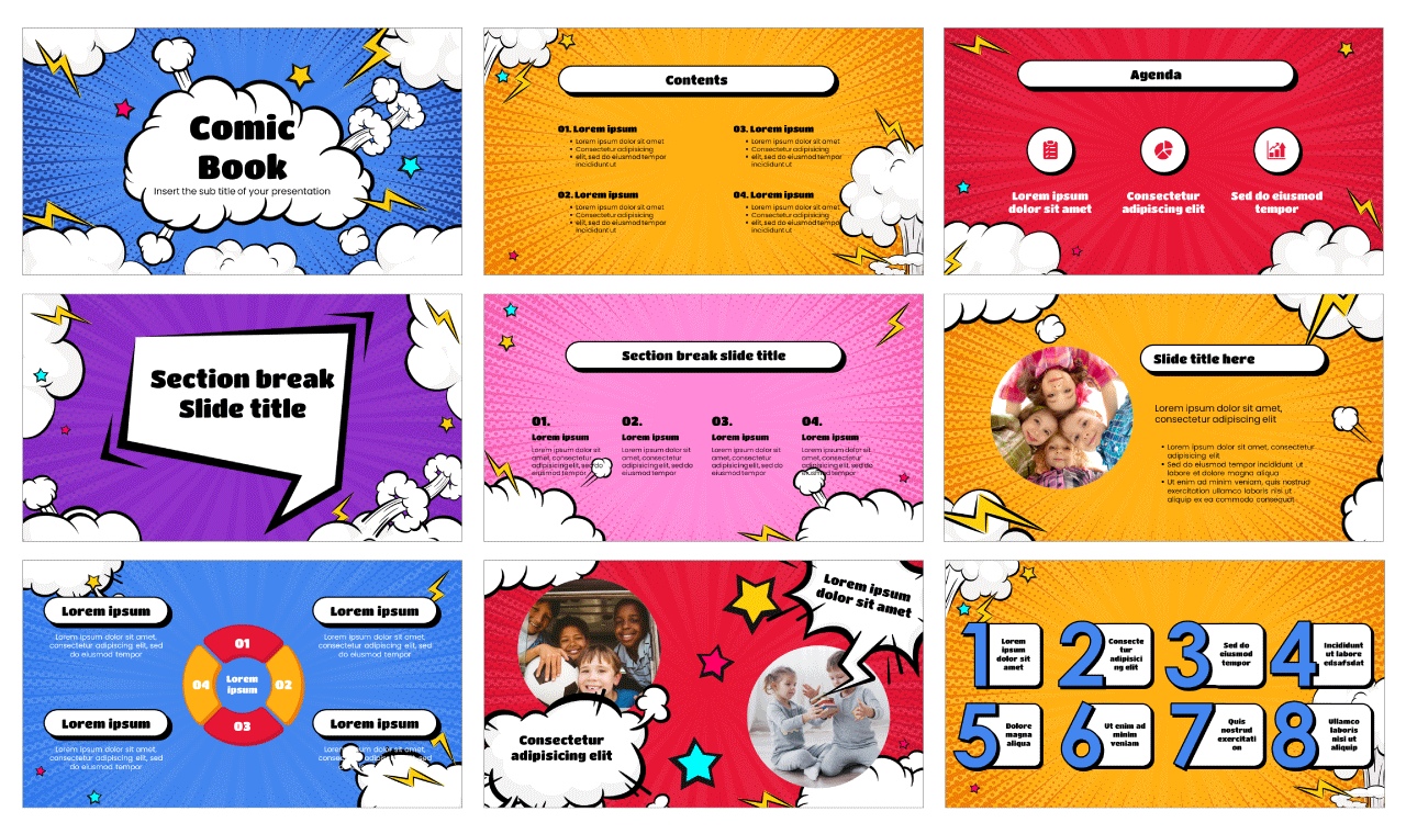 Comic Book Free Google Slides Theme And PowerPoint Template