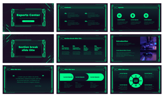 E-sports Center Free Google Slides Theme and PowerPoint Template