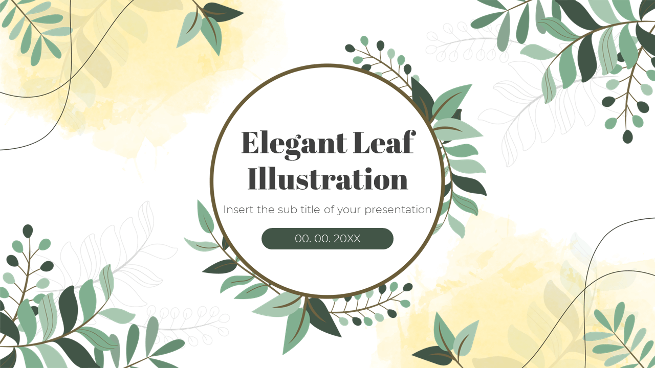 Best Leaves PPT Template Presentation Slide Design Best Leaves PPT Template Presentation Slide Design