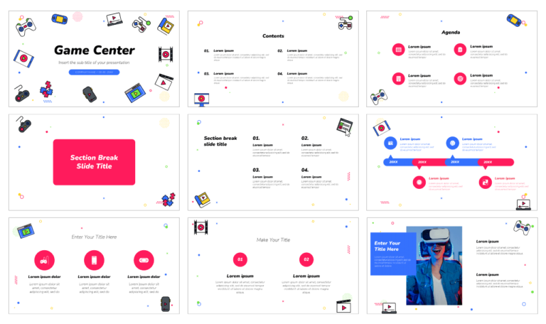 Game Center Free Google Slides Theme and PowerPoint Template