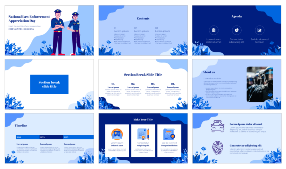 Law Enforcement Free Google Slides Theme PowerPoint Template