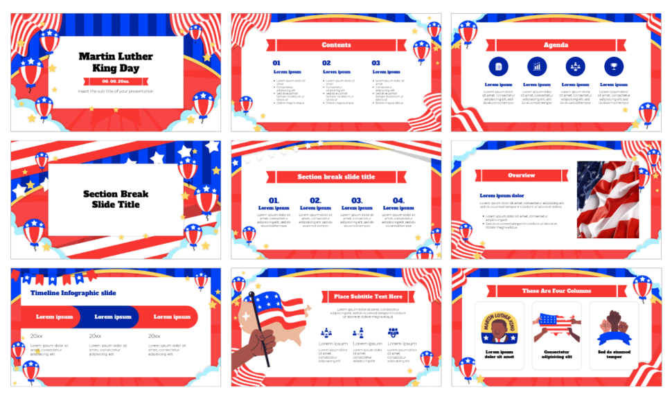 Martin Luther King Day Free Google Slides Theme PowerPoint Template