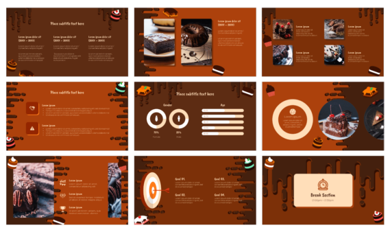 National Chocolate Cake Day Google Slides Theme PowerPoint Template