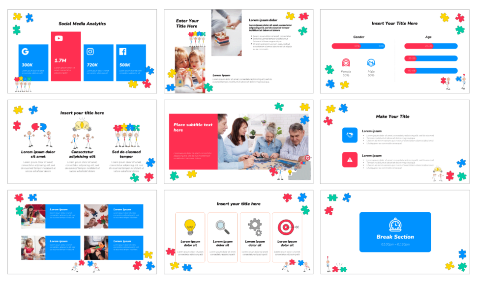 National Puzzle Day Free Google Slides Theme and PowerPoint Template