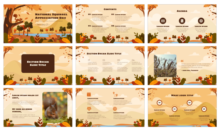 Squirrel Appreciation Day Free Google Slides Theme PowerPoint Template