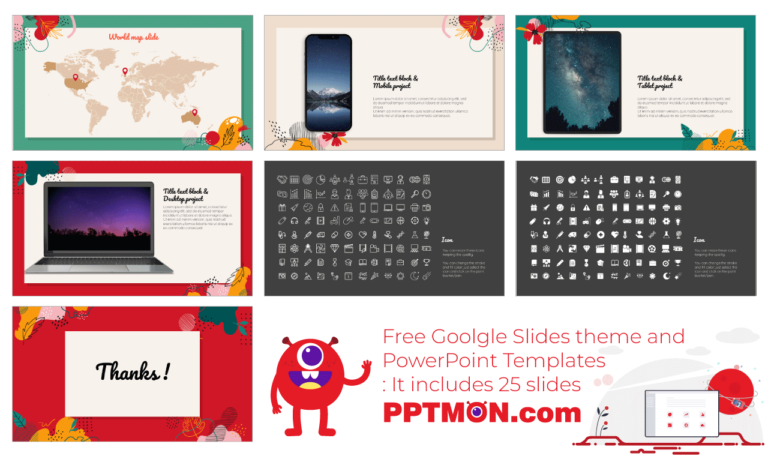 Organic Shapes Background Google Slides Theme PowerPoint Template