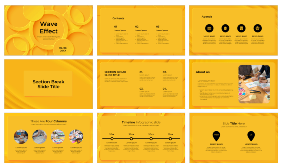 Wave Effect Free Google Slides Theme and PowerPoint Template
