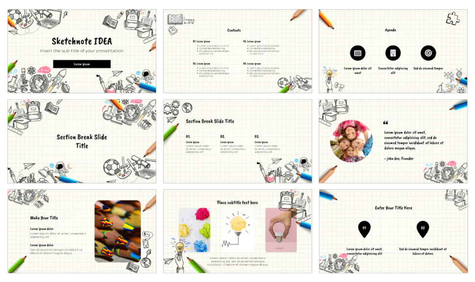 World Sketchnote Day Free Google Slides Theme PowerPoint Template
