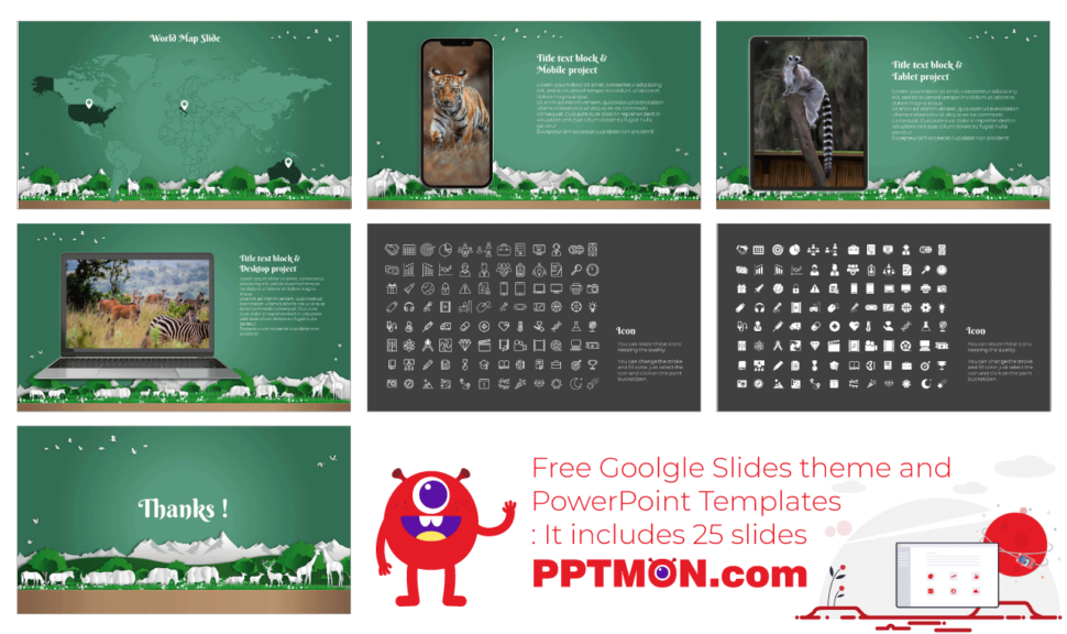 Concept of World Wildlife Day Google Slides Theme PowerPoint Template