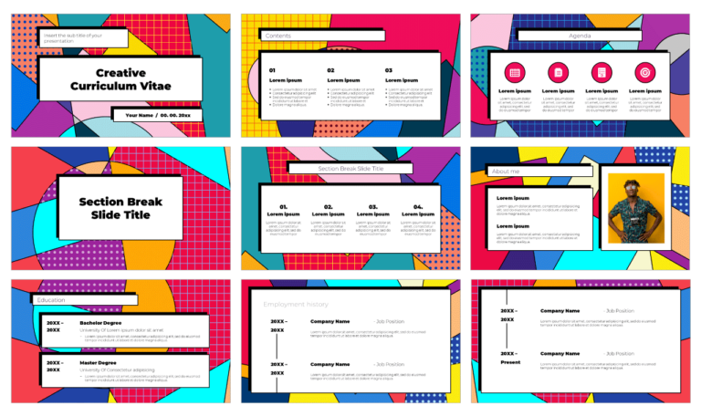 Creative Curriculum Vitae Free PowerPoint Template Google Slides Theme