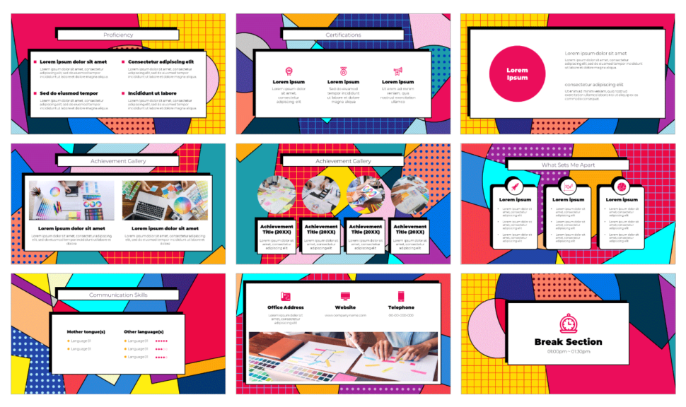 Creative Curriculum Vitae Free PowerPoint Template Google Slides Theme