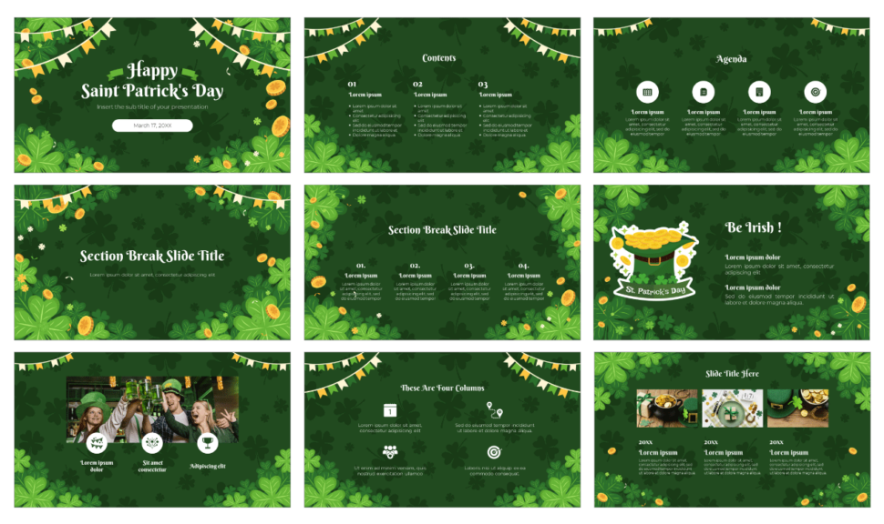 Happy Saint Patrick's Day Free Presentation Template