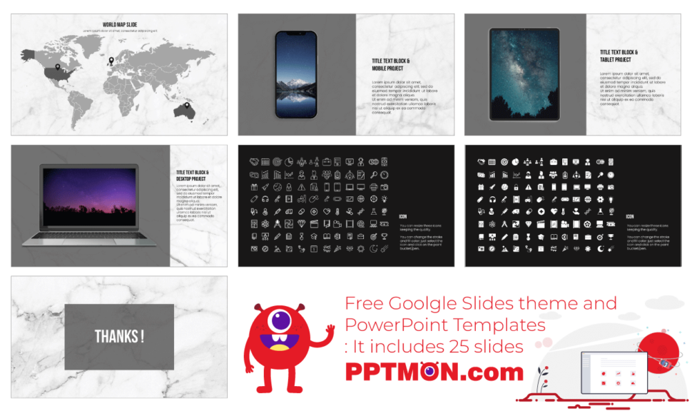 Marble Background Free PowerPoint Template and Google Slides Theme