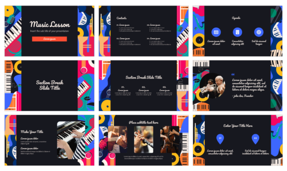 Music Lesson Free Google Slides Theme and PowerPoint Template