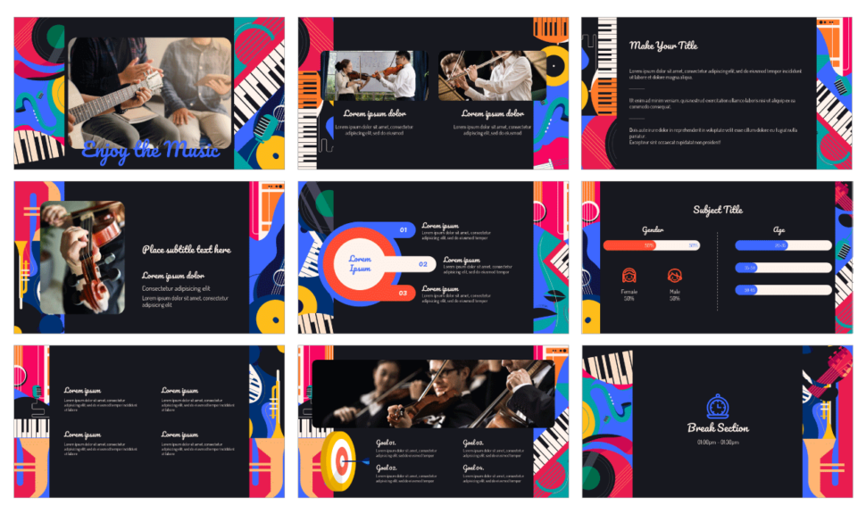 Music Lesson Free Google Slides Theme and PowerPoint Template