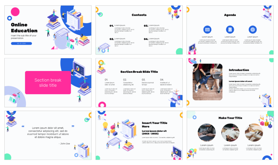 Online Education Free Google Slides Theme and PowerPoint Template