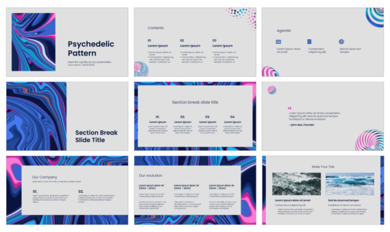 Psychedelic Pattern Free Google Slides Theme and PowerPoint Template