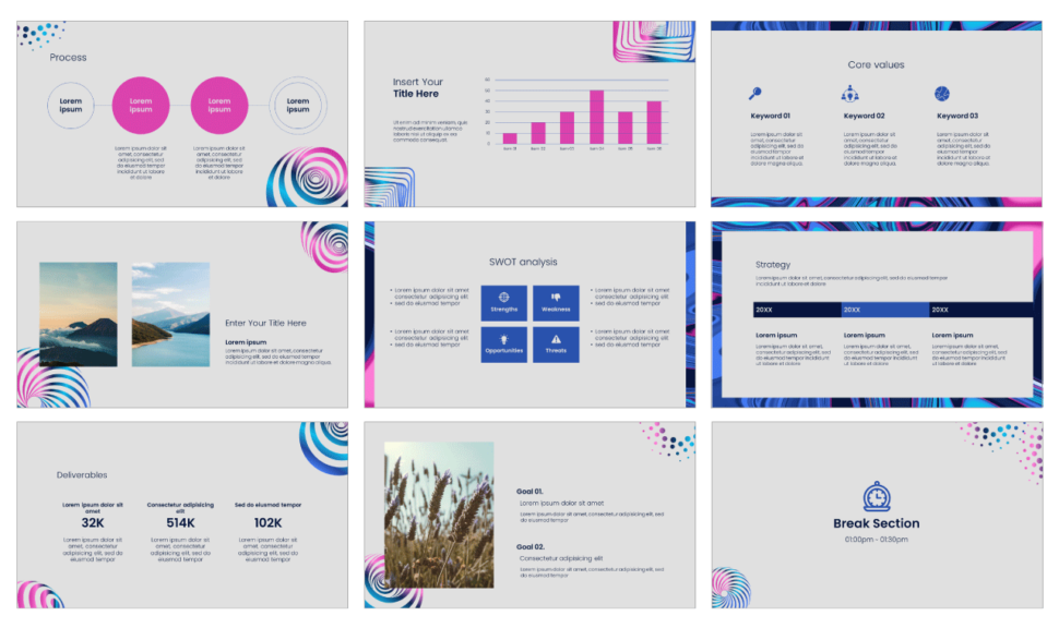 Psychedelic Pattern Free Google Slides Theme and PowerPoint Template