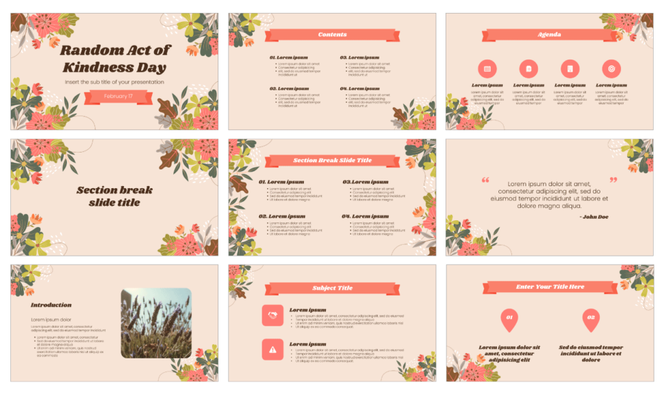Random Act of Kindness Day Google Slides Theme PowerPoint Template