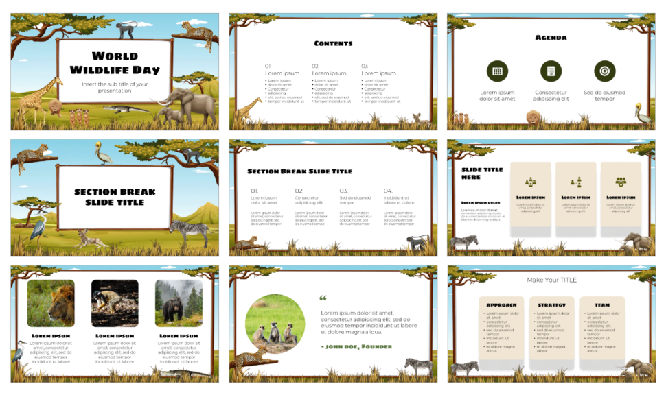 World Wildlife Day Free Google Slides Theme and PowerPoint Template