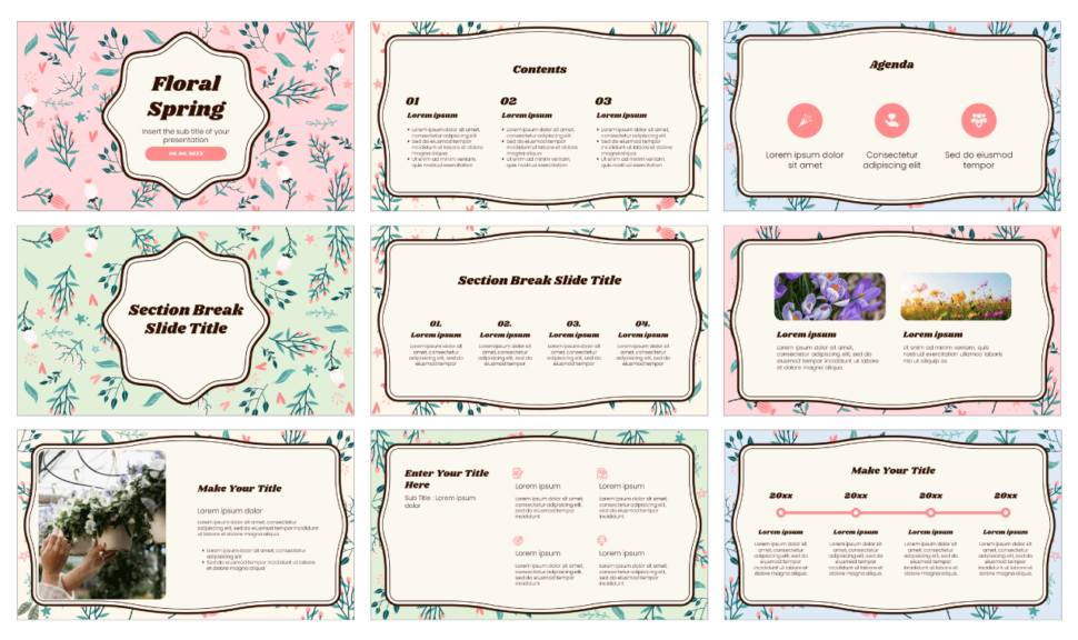 Floral Spring Free Google Slides Theme and PowerPoint Template