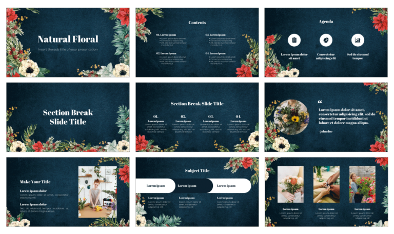 Natural Floral Free Google Slides Theme and PowerPoint Template