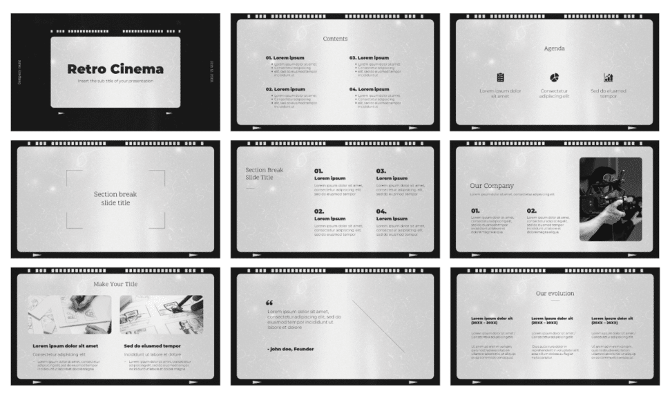 Retro Cinema Free Google Slides Theme and PowerPoint Template