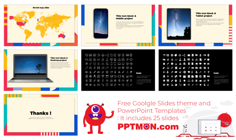Simple Geometric Pattern presentation template-Google Slides PowerPoint
