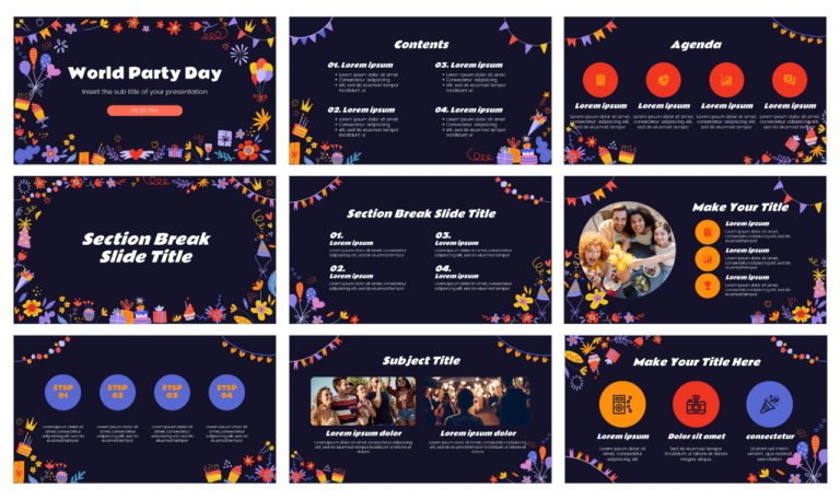 World Party Day Free Google Slides Theme and PowerPoint Template