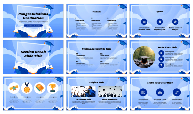 Congratulations Graduation Free Google Slides and PowerPoint Template