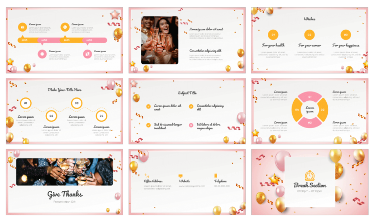 Happy Birthday Free Presentation Template-Google Slides and PowerPoint