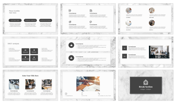 Marble Texture Free Google Slides Theme and PowerPoint Template