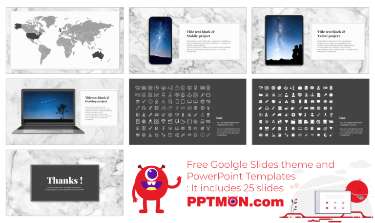 Marble Texture Free Google Slides Theme and PowerPoint Template