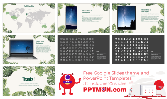 Nature Palm Leaves Presentation Template - Google Slides PowerPoint