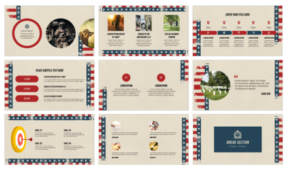 Patriots Day free presentation template - Google Slides and PowerPoint
